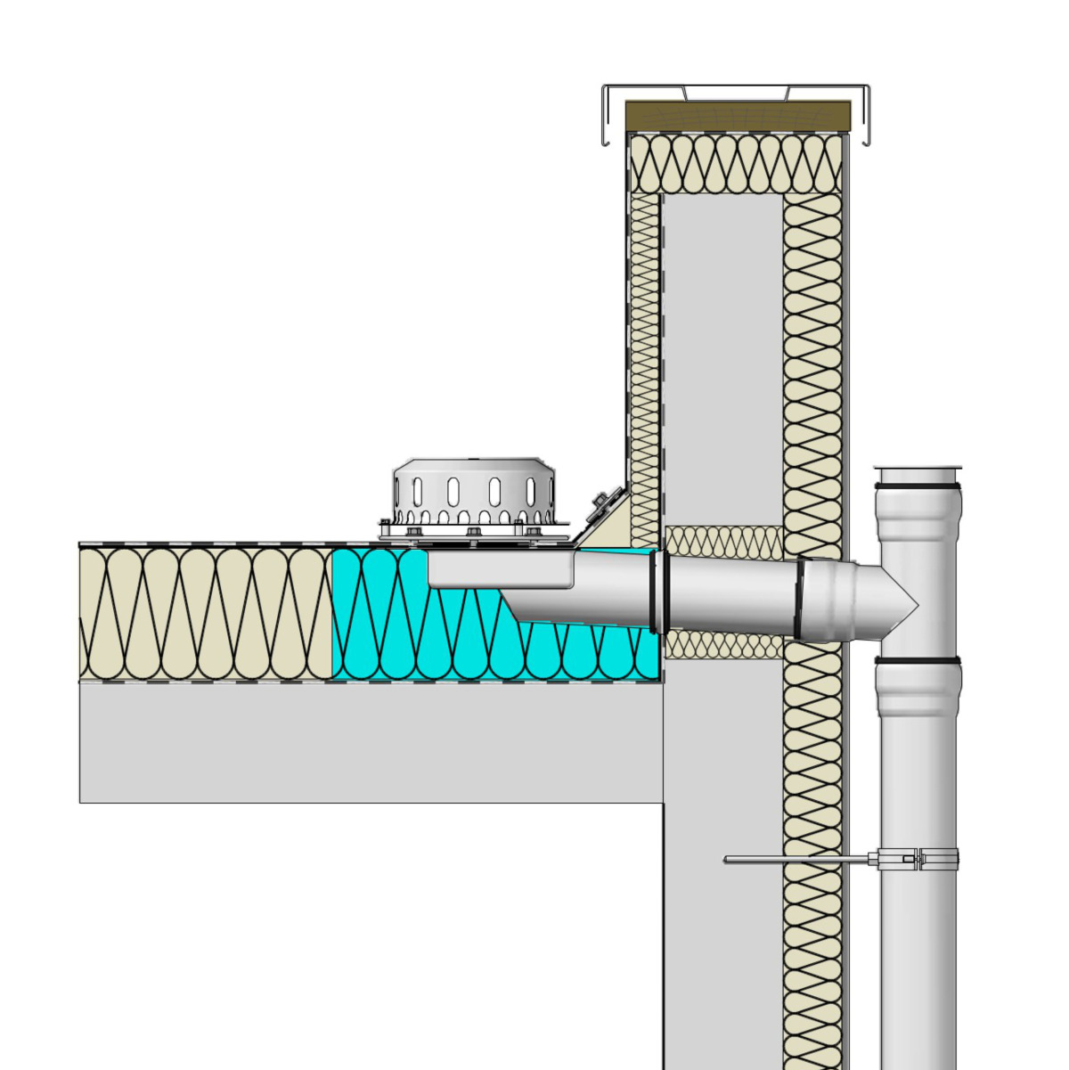 Attika-Entwässerungssystem aus Stahl - dach+holzbau