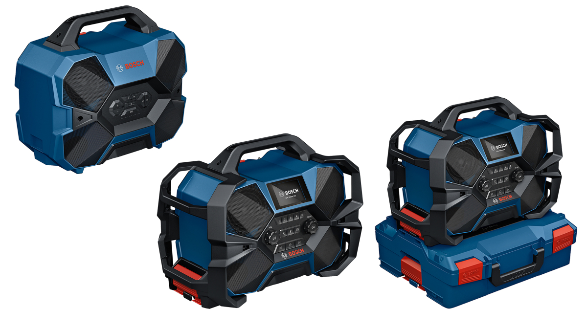 Akku-Radio und Lautsprecher sorgen für satten Sound auf der Baustelle ...