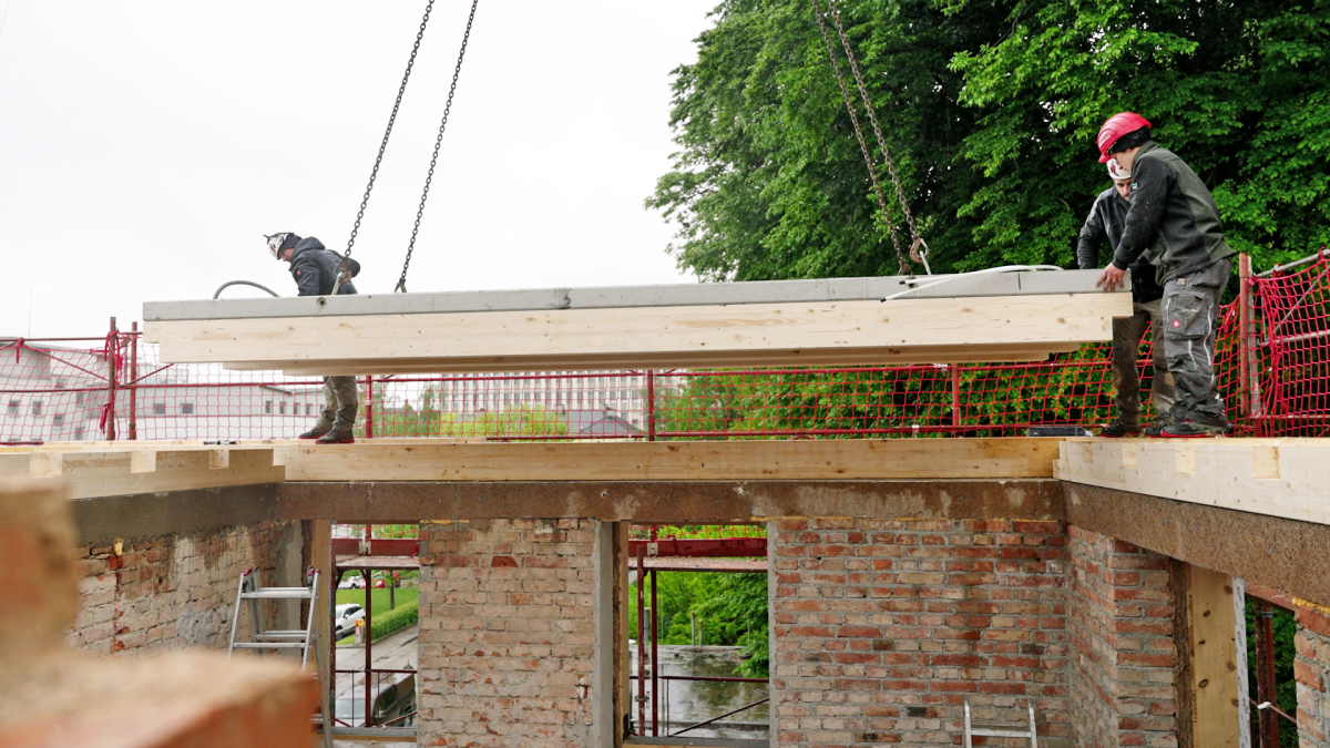 Verklebte Holz-Beton-Verbunddecken - dach+holzbau