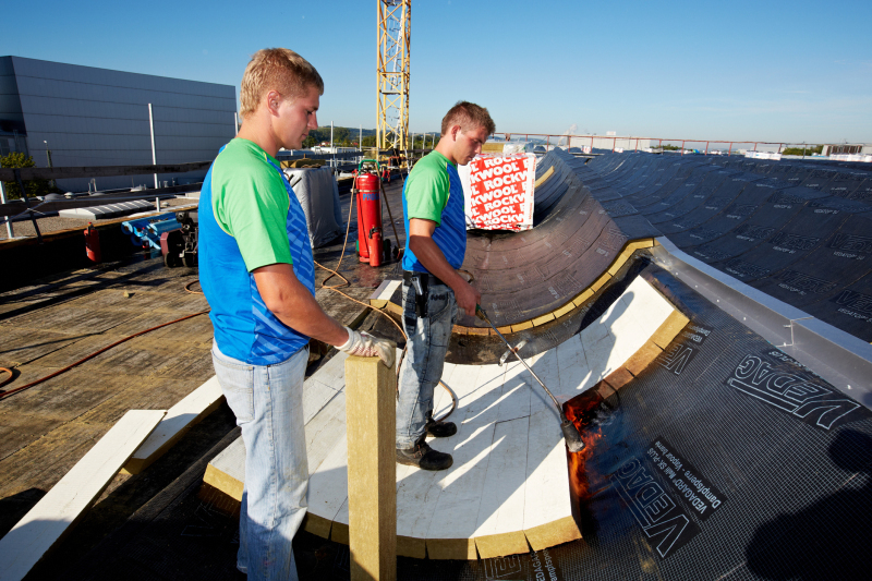 Spezial-Dämmung schützt Sheddach - dach+holzbau